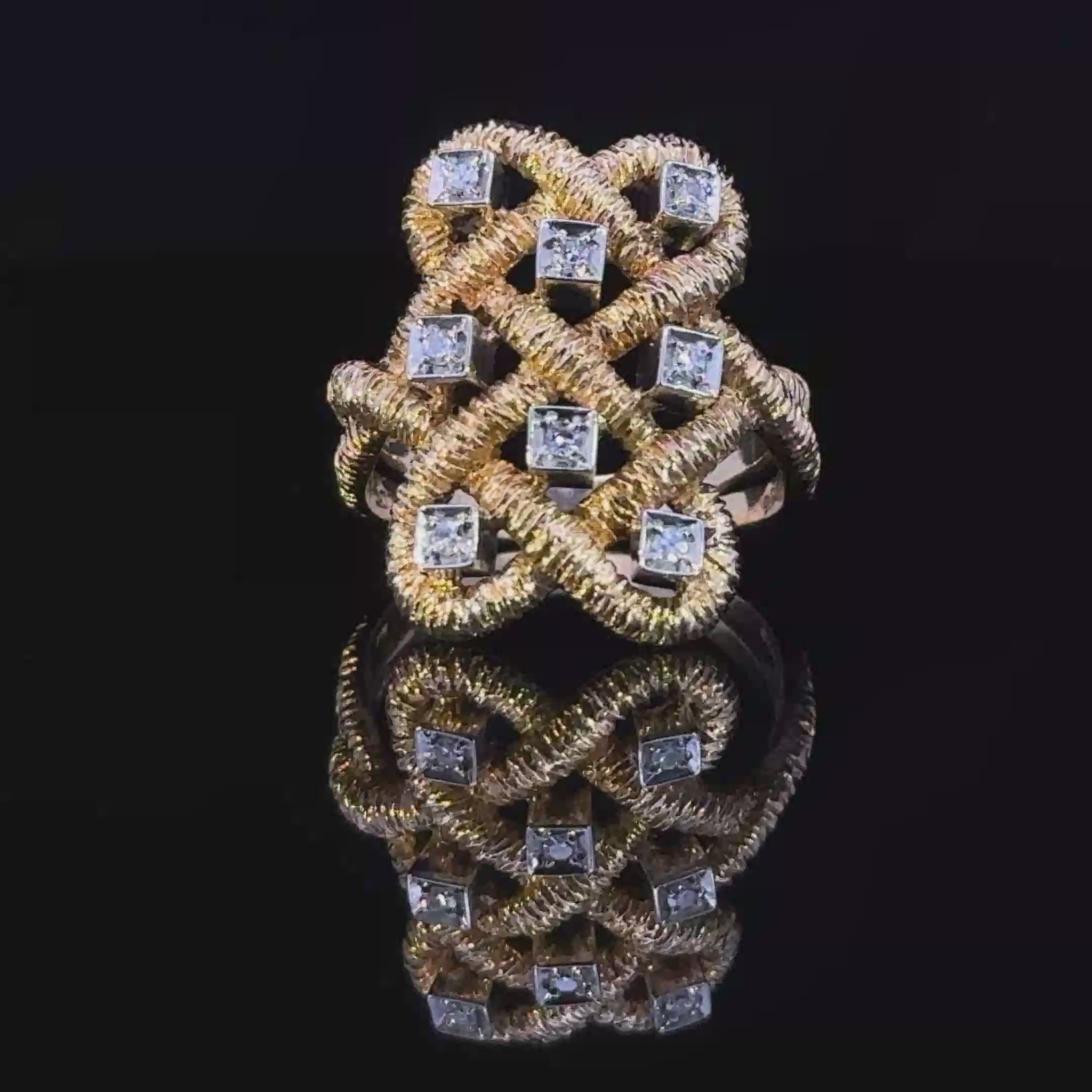 Aliza Ring – 18K Gold & Artisan Diamond | Veleska Jewelry