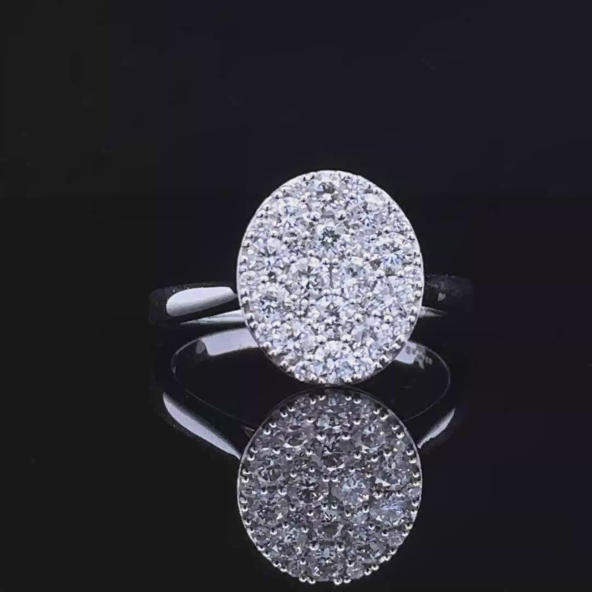 Eleanor Ring – 18K White Gold & 1.02CTW Diamonds | Veleska Jewelry
